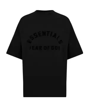 Fear Of God Round-neck Logo T-shirt - Black