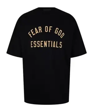 Fear Of God Round-neck Logo T-shirt - Black