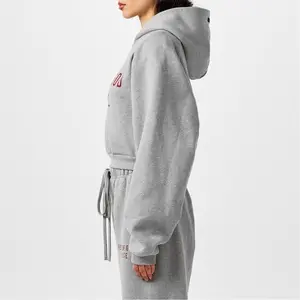 Fear Of God Logo Cropped Hoodie