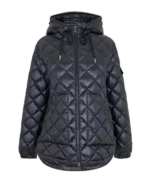 Moncler Diamond-quilted Hooded Puffer Jacket - Black