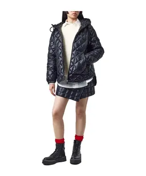 Moncler Diamond-quilted Hooded Puffer Jacket - Black