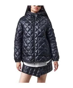 Moncler Diamond-quilted Hooded Puffer Jacket - Black