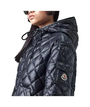 Moncler Diamond-quilted Hooded Puffer Jacket - Black