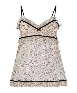 Valentino Garavani Polka Dot Sheer Camisole Top