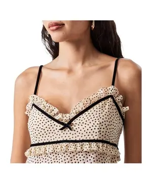 Valentino Garavani Polka Dot Sheer Camisole Top