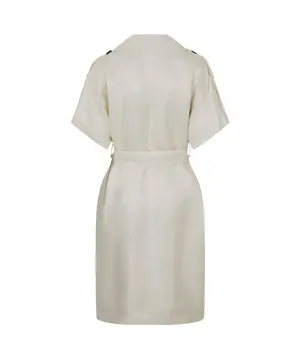 Burberry Short Sleeve Belted Shirt Dress