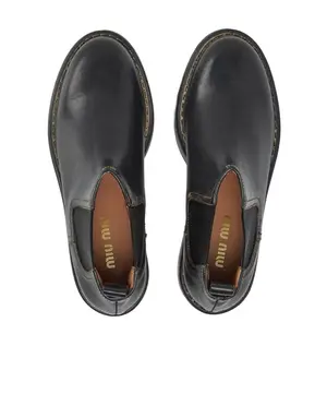Miu Miu Simple Logo Ankle Boots