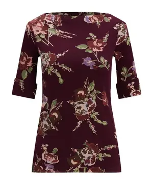 Ralph Lauren Floral Cotton T-shirt Black