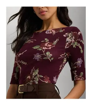 Ralph Lauren Floral Cotton T-shirt - Black