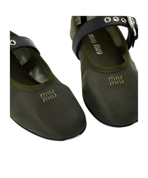 Miu Miu Mesh Fabric Ballerinas
