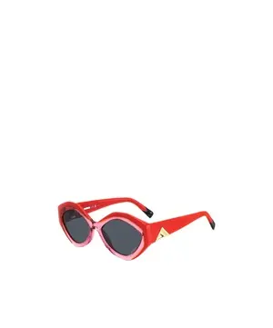 Missoni Geometric Hexagonal Frame Sunglasses - Red