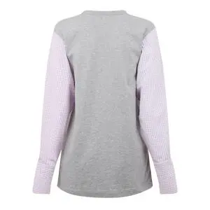 Dries Van Noten Hybrid Jersey Sleeve Top