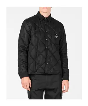 Prada Quilted Collared Shirt Jacket