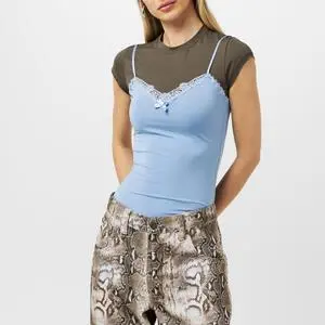 Acne Studios Camisole With Lace Trim