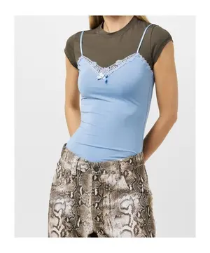 Acne Studios Camisole With Lace Trim