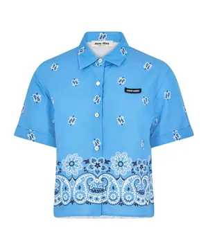 Miu Miu Short Sleeve Printed Shirt