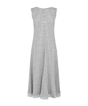 Fendi Sleeveless Checked Midi Dress