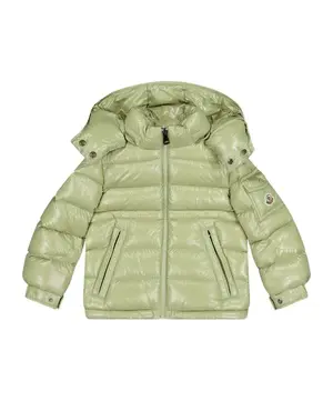 Moncler Logo Patch Down Jacket - Nude