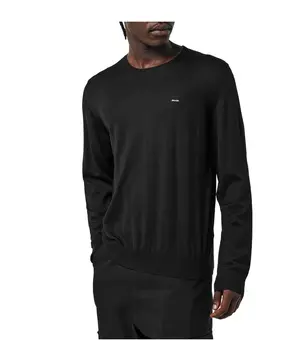 Prada Crew Neck Long Sleeve Knit Sweater - Black