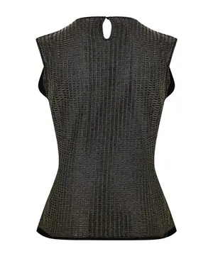 Alexander McQueen Short-sleeve Crew Neck Knit Top - Black
