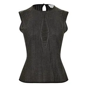 Alexander McQueen Short-sleeve Crew Neck Knit Top