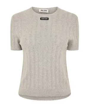 Miu Miu Versatile Short-sleeved Shirts - Gray