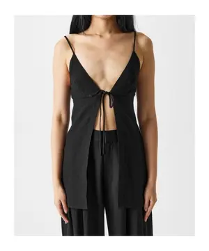 ST. AGNI Lace-up Detail Camisole