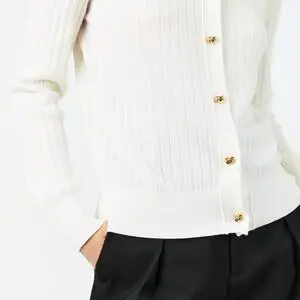 Bottega Veneta Wool Cardigan With Golden Buttons
