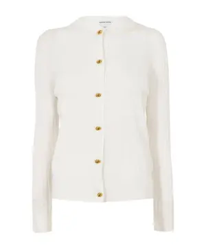 Bottega Veneta Wool Cardigan With Golden Buttons