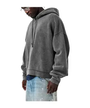 Acne Studios Charcoal Cropped Hoodie
