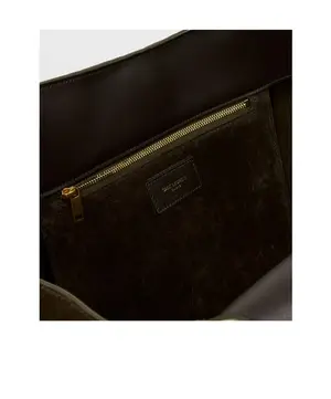 Saint Laurent Suede Tote Bag - Black