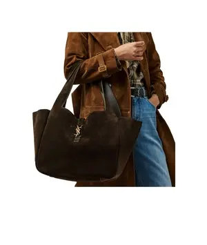 Saint Laurent Suede Tote Bag - Black
