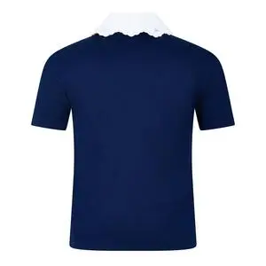 Valentino Garavani Fine Ribbed Short-sleeve Polo Shirt