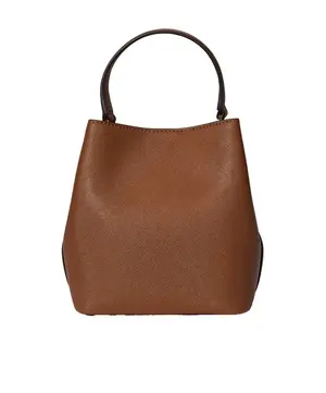 Ralph Lauren Leather Mini Bucket Handbag Brown