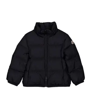 Moncler Logo Patch Down Jacket - Black