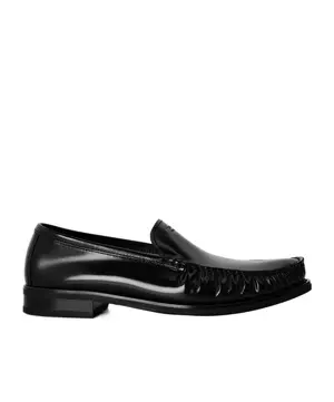 Prada Logo Loafers - Black