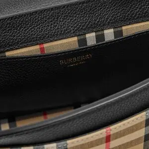 Burberry Check Cotton Top Handle Note Bag