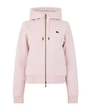 Burberry Zip-up Hooded Sweatshirt - Pink