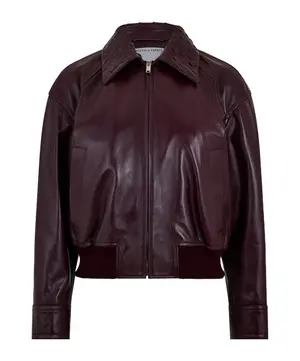 Bottega Veneta Leather Cropped Jacket