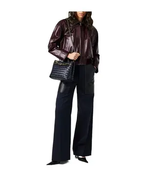 Bottega Veneta Leather Cropped Jacket