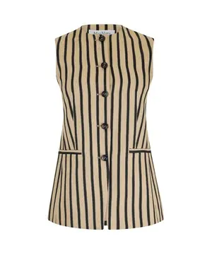 Max Mara Pinstripe Suit Vest