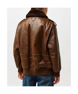 Prada Casual And Versatile Leather Jacket