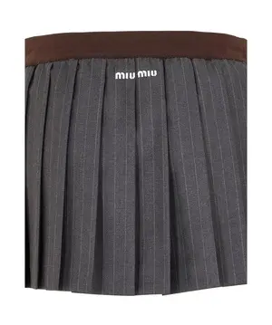 Miu Miu Simple And Versatile Ruched Skirt