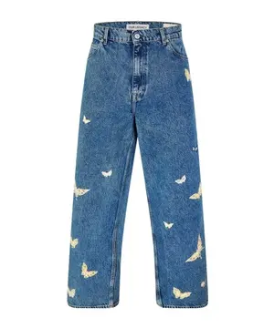 Our Legacy Straight-leg Printed Jeans