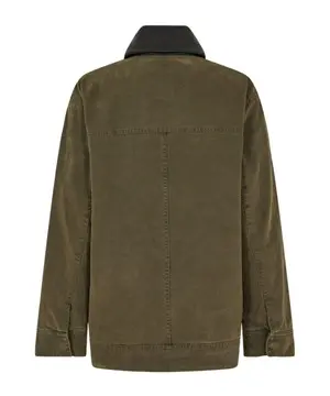ANINE BING Lapel Long Sleeve Casual Jacket - Army Green