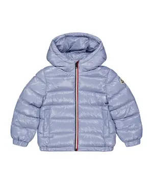 Moncler Logo Short Down Jacket - Blue