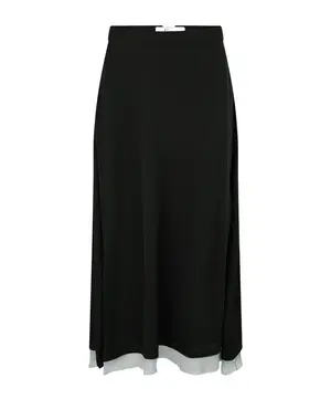 Fendi Wrap Midi Skirt - Black