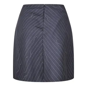 Off-White Striped Midi Skirt