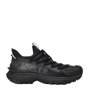 Moncler Technical Low-top Sneakers With Textured Sole - Black