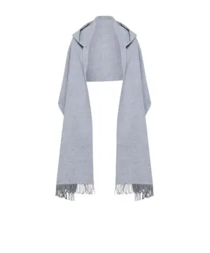 Brunello Cucinelli Knitted Fringed Scarf - Gray